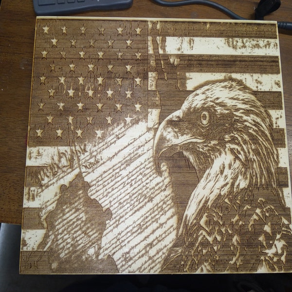Digital Laser Cut File - American Eagle - Laser Cut Files for Glowforge , Laser Ready Files for ...