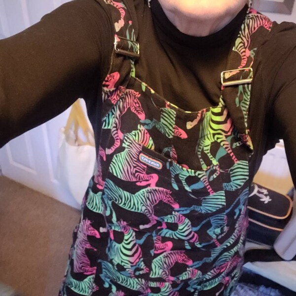 Black, Rainbow, Bolt Lighting, Dungaree, Overalls, David Bowie, Casual ...