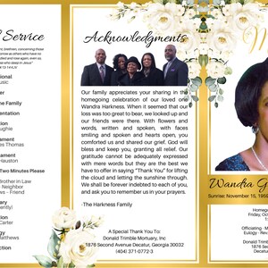 Silver Funeral Program 8 Pages Funeral Program Template for Man Men ...