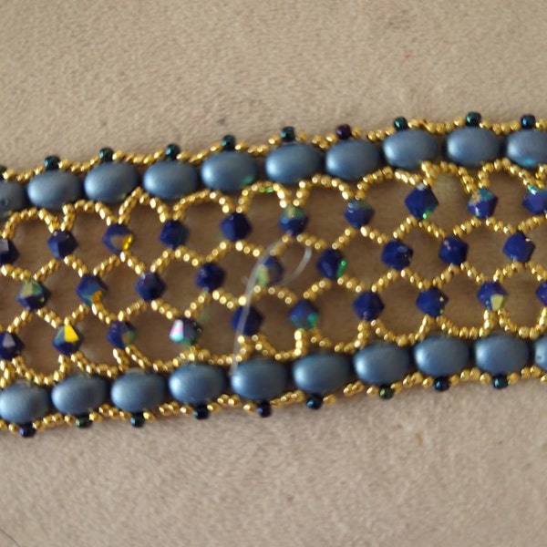 Beading Tutorial -queen Esther Necklace and Earring-seed Beads ,NAVETTE BEAD , Pearl/ Round ...