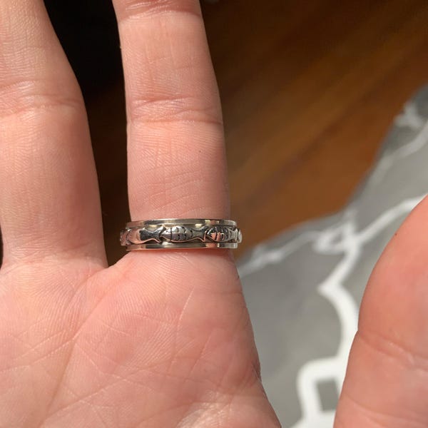 Swimming Fish Spinner Ring, Fish Ring, Fishing Lovers Ring, Fish Ring ...