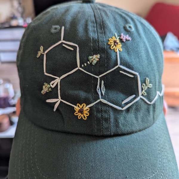Custom Embroidered Chemical Structure Baseball Cap, Science Gift - Etsy