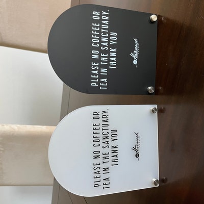 Arched QR Code Social Media Sign 6x7.75 Scannable Table Desk Signage ...