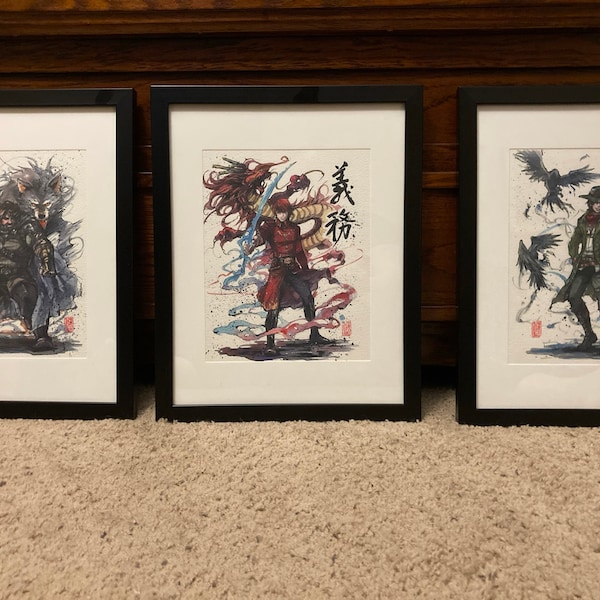 3-piece Set Fine Art PRINT 8x10" Wot Rand Mat Perrin With Calligraphy ...