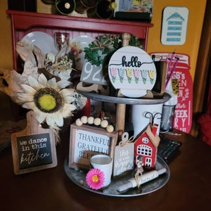 Home Decor Bundle, Tiered Tray Decor, Rae Dunn Inspired, Farmhouse ...