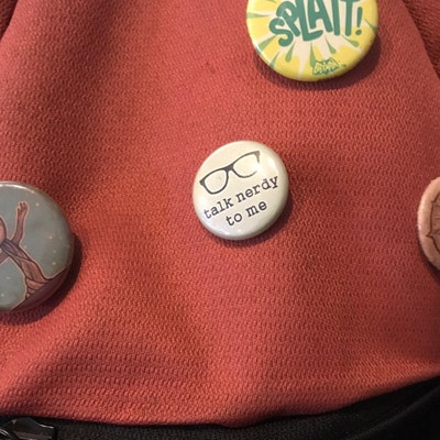 Nerdy Party Favors 10 Pack, Nerd Pin Back Buttons, 1 or 1.5 or 2.25 Pin ...