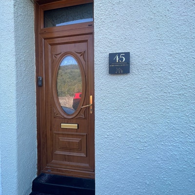 MODERN HOUSE SIGN Rectangle House Number 290 х 140mm 360 X 175mm 490 X ...