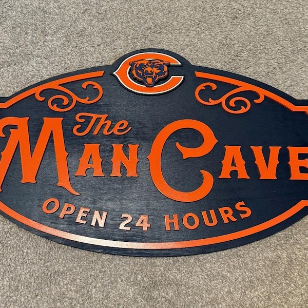 Chicago Bears Man Cave Sign - Etsy