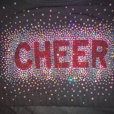 Beautiful Scatter AB Rhinestone Bold Cheer Practice Sports Bra - Etsy