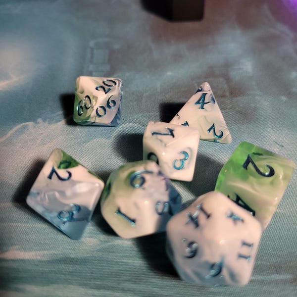 Shadowy Forest Dnd Dice Set, Polyhedral Dice, D&D Dice, Dungeons and ...