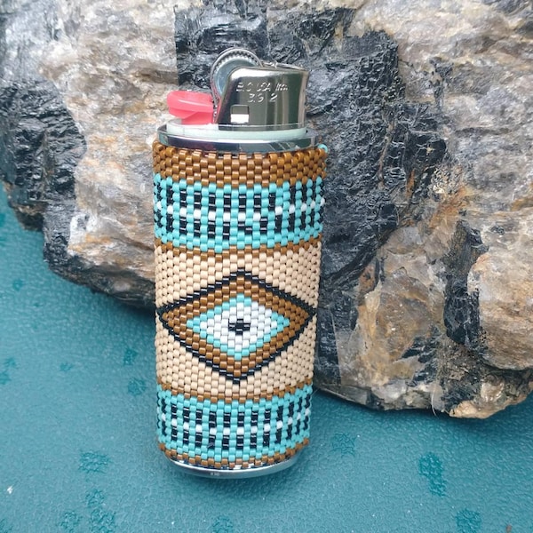 Pattern Download for Beaded Lighter Case, Even Count Tubular Peyote ...