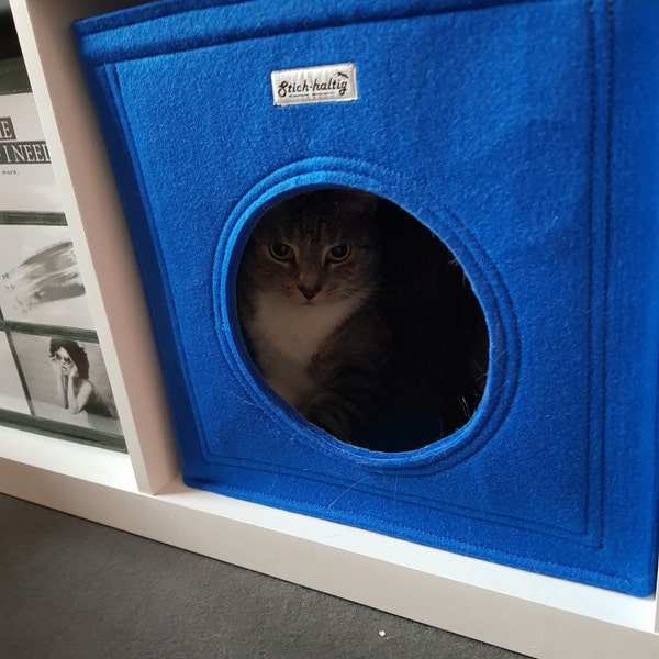 Felt Cat Cave Fits Into Ikea Expedit and Kallax, Felt Cat Bed, Cat ...