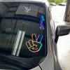 Peace Sign Fingers Wave Peace Fingers Custom Sticker Decal Custom ...
