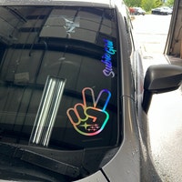 Peace Sign Fingers Wave Peace Fingers Custom Sticker Decal Custom ...
