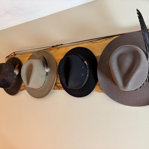 Rustic Handmade Wooden Hat Rack for Entryway - Etsy