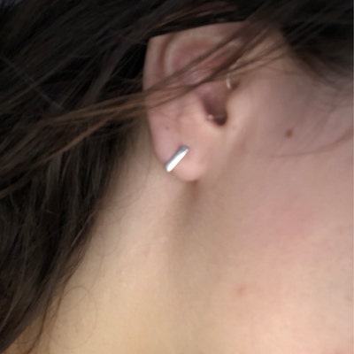 6 Mm Circle Hoop Stud Earrings Simple Stud Earrings Tiny - Etsy