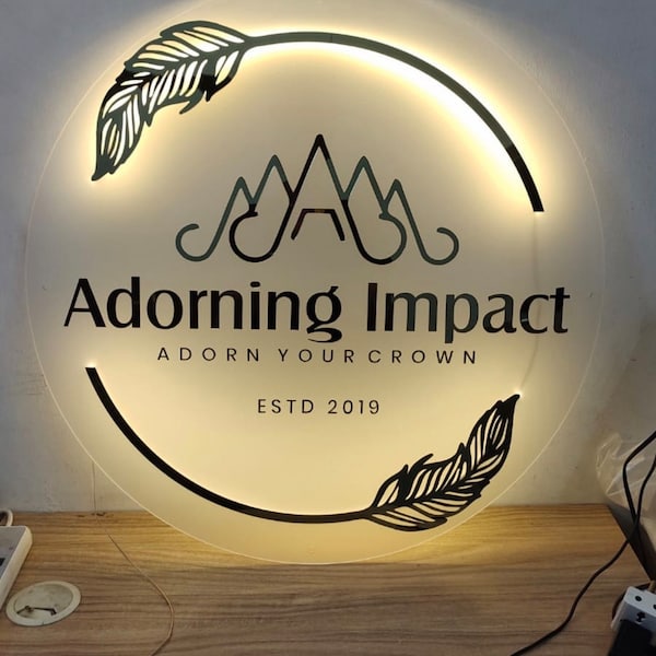 Custom Backlit Acrylic Sign | Acrylic Logo Sign | LED Business Sign ...