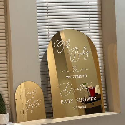 Arch Acrylic Mirror Seating Chart, Find Your Seat, Acrylic Wedding Sign ...