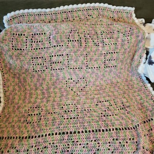 Crochet Blanket Pattern Diamond Checkers Filet Blanket PDF, Uk and Us ...