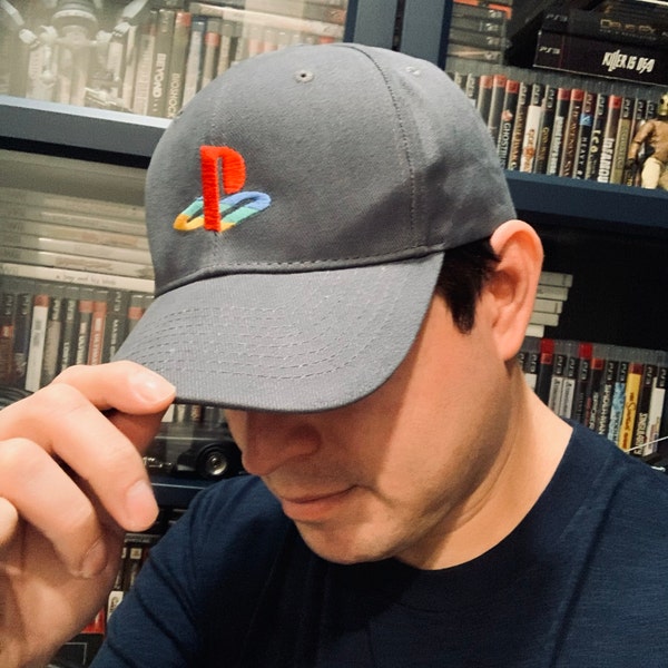 Sony Playstation One Embroidered Baseball Cap Gamer Gaming PS1 Retro ...