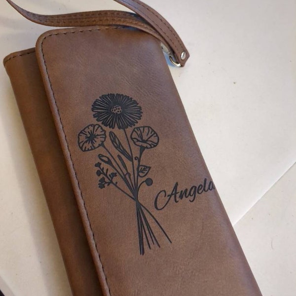 Birth Month Flower Engraved Manicure Set, Custom 7-piece Manicure and ...