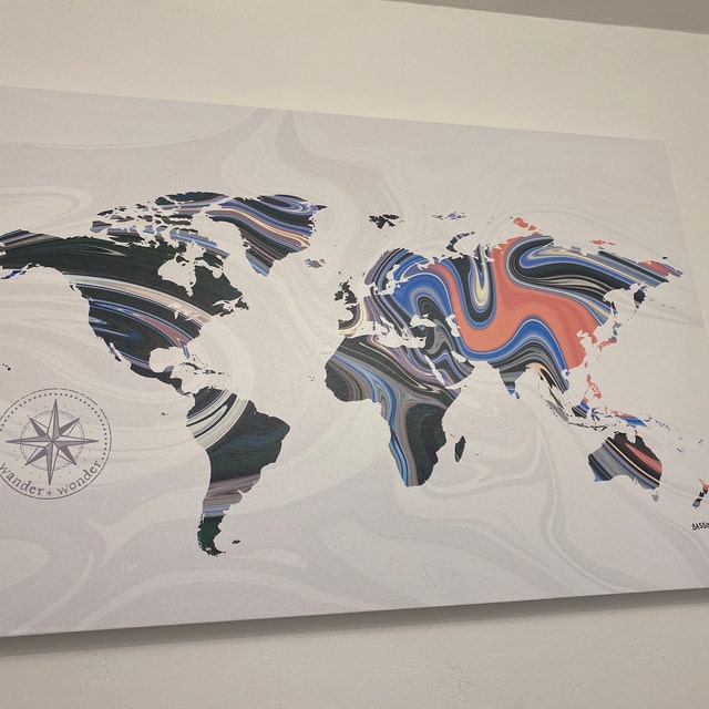 WanderWonderWorldMap | Etsy