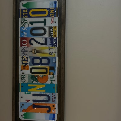 Custom Rustic Empty Wood License Plate Display Frame With Key - Etsy