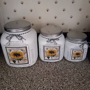 Lavender Lemon Kitchen Canisters Kitchen Canister Set - Etsy
