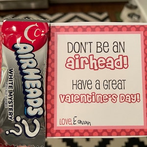 Printable Dont Be an AIRHEAD Tag Printable Valentines Day Cards ...