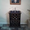 28 Bottle Lattice Cabinet Style Wine Rack " Espresso " - Etsy