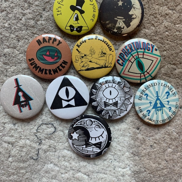 Gravity Falls Inspired Buttons Set 3 - Etsy