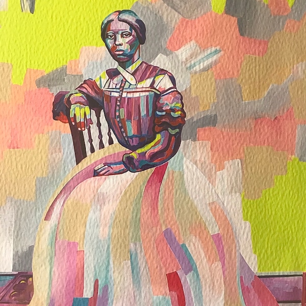 Harriet Tubman Art Print: Pastel Colors, Giclée Fine Art - Etsy