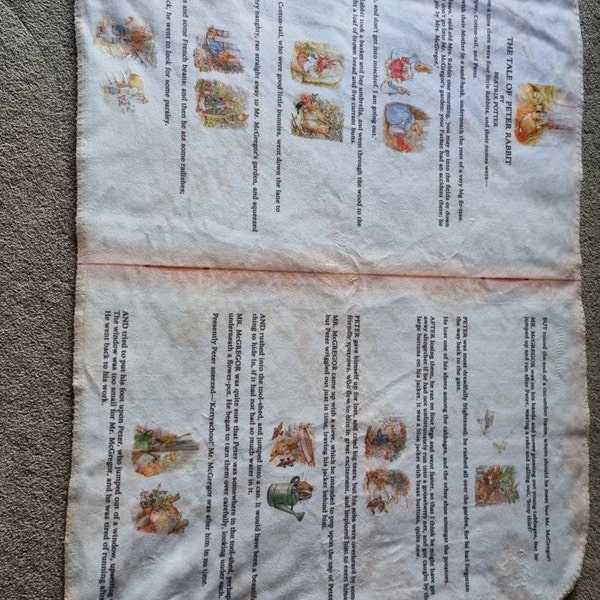 The Tale of Peter Rabbit Storybook Baby Blanket. Beatrix Potter Sherpa ...