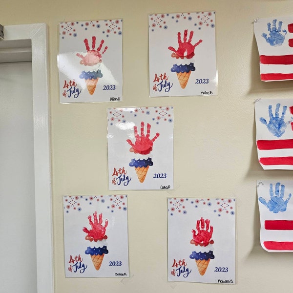 Back to School Handprint Keepsake Art, First Day of School DIY Craft ...