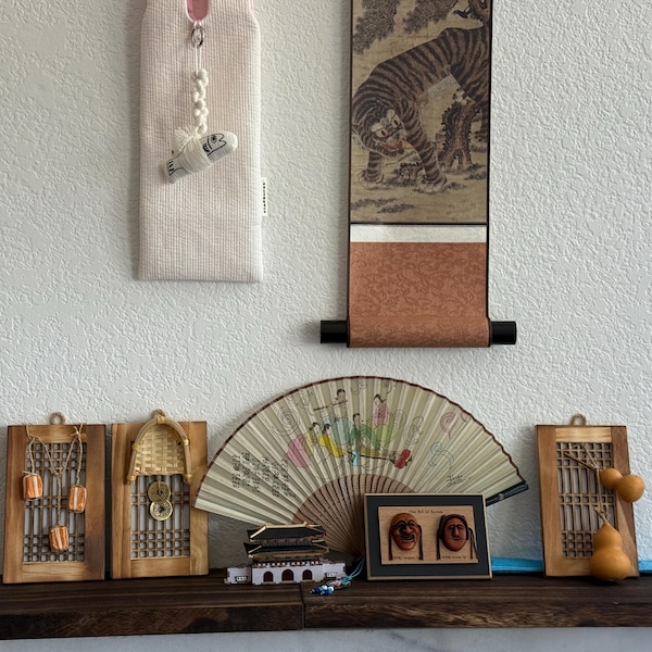 Korean Traditional Picture Folding Screen Folk Art Screen, Decorative ...