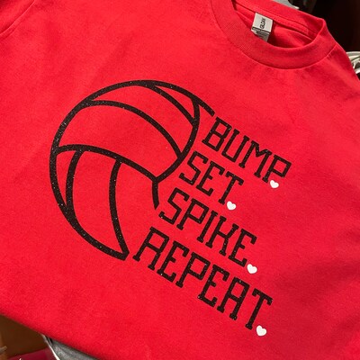 Bump Set Spike Repeat Svg Volleyball Dxf, Eps, Png Volleyball Cricut ...