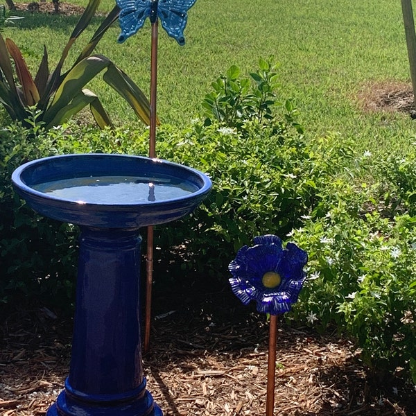 Fused Glass Garden 3D "cone Flowers" - Handmade - Planter/pot/vase - Etsy