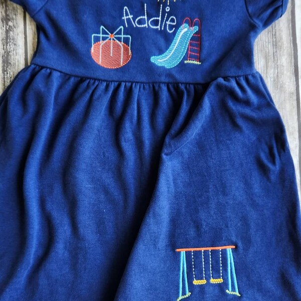 Playground Equipment Trio Sketch Stitch Machine Embroidery Design File ...