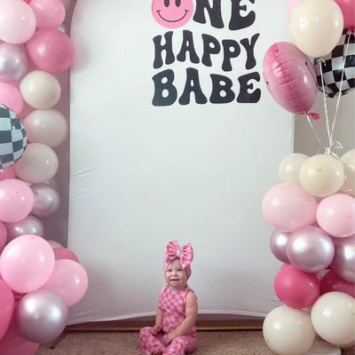 One Happy Girl Birthday Balloons One Happy Girl Party Decor One Happy ...