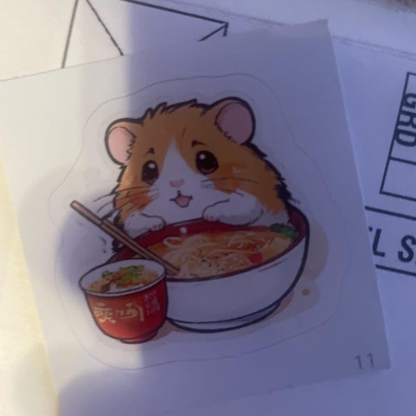 Chibi Hamster Stickers Kawaii Sticker Laptop Decals Vinyl Sticker ...