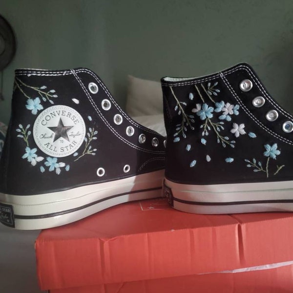 Converse Custom Floral Embroidery Converse Custom Embroidery Converse ...