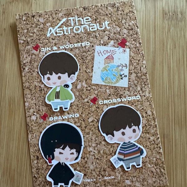 Jin the Astronaut - BTS Jin Stickers Set - Etsy