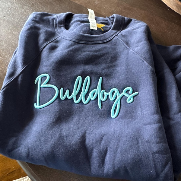 Custom Puff Embroidered Sweatshirt | Personalized Team Sweatshirt ...