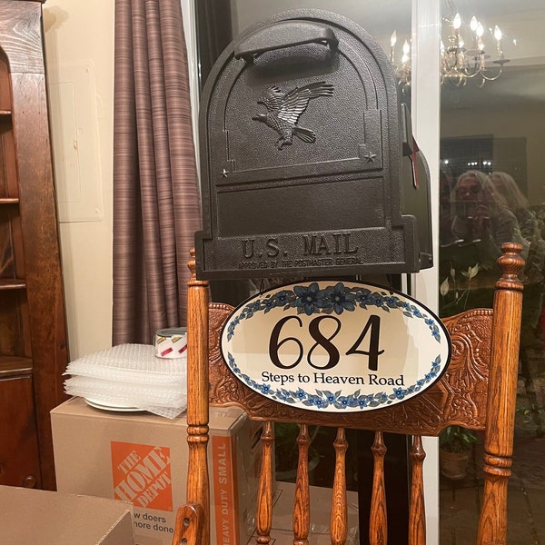 Mailbox Numbers, Light Post Address Sign, Personalized With Numbers ...