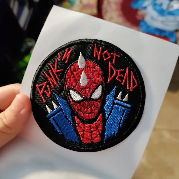 Spider-punk - Punk is Not Dead Iron-on Embroidered Patch (hobart Brown ...