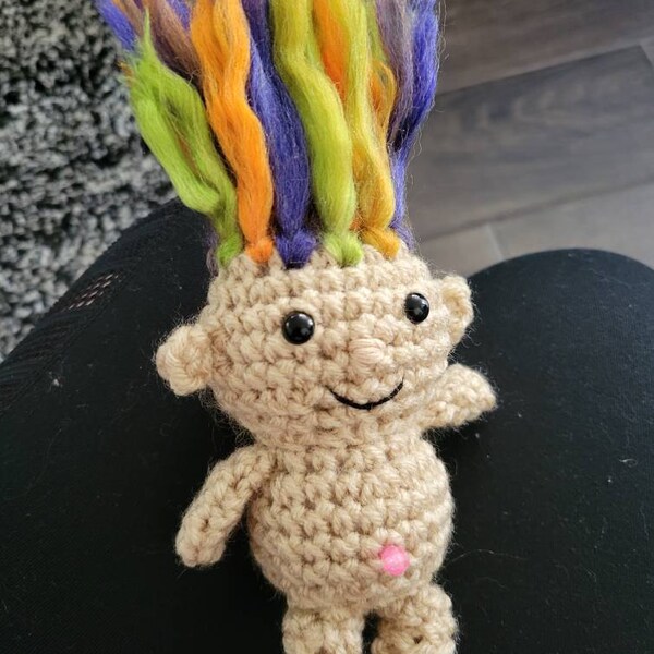 MINI Troll Pattern- PDF File ONLY- 90's Troll- Mini Troll- Amigurumi ...