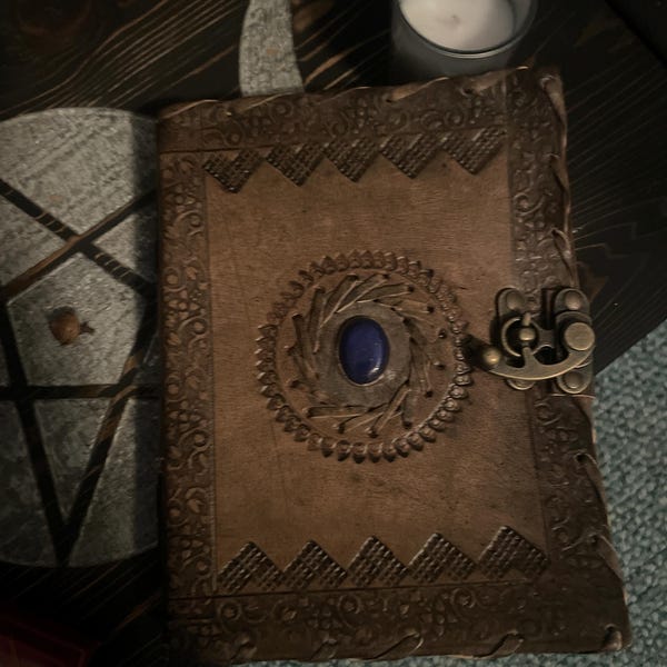 Blank Spell Book Owl Journal Handmade Deckle Edge Old Paper, Grimoire ...