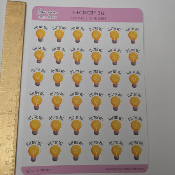 Phone Bill Planner Stickers | Mobile Phone Pay Bill Due Reminder ...