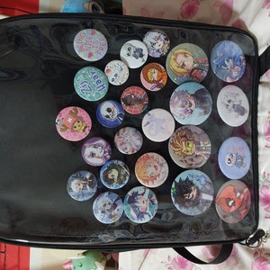 Pin Belt Bag Ita Bag Pin Display Bag Clear Pocket Display - Etsy