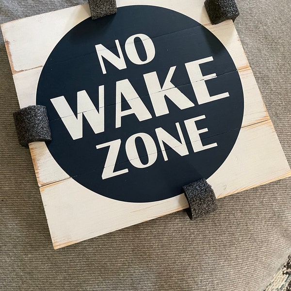 No Wake Zone Sign Style 2, Nautical Nursery Decor, Lake House Decor ...
